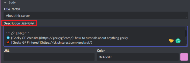 How to Make Neat Embeds in Discord (3 Easy Ways) - Geeky GF